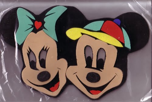 Mickey and Minnie Mouse Sponge Rubber Wall Plaque - DB Books